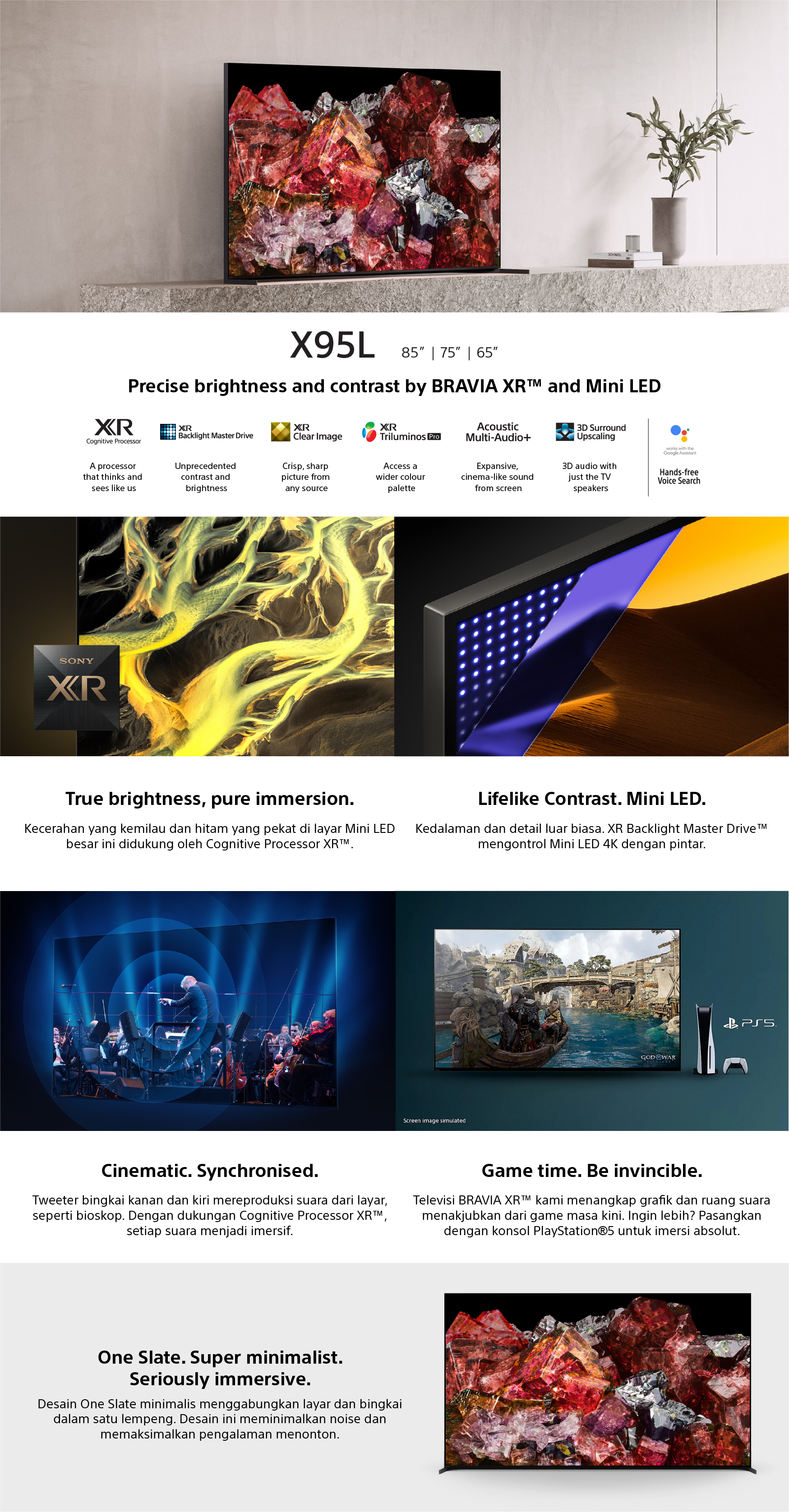 BRAVIA XR Mini LED X95L | Sony Indonesia